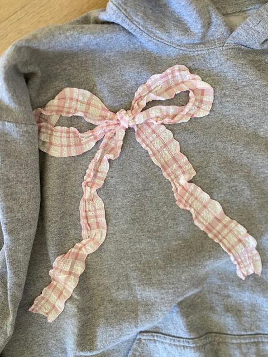 Ribbon Bow Sweatshirt/sewn Bow Hoodie/ Ribbon Sweatshirt/trendy Bow ...
