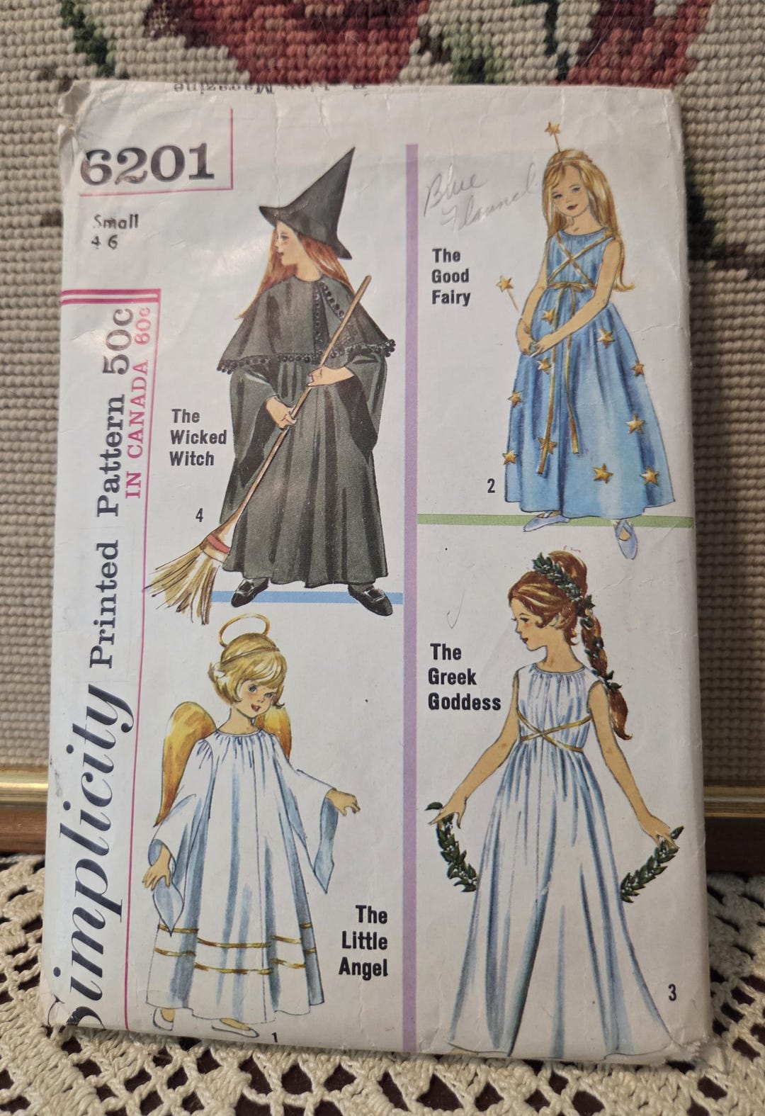Vintage Simplicity 6201 Little Girl's Costume Pattern Witch Angel ...