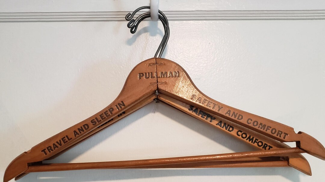 Vintage Lot of 3 Wooden Pullman Train Car Clothes Hangers - Etsy