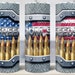 Freedom Seeds 20oz Skinny Tumbler Steel Ammo Bullets USA Flag Patriotic ...