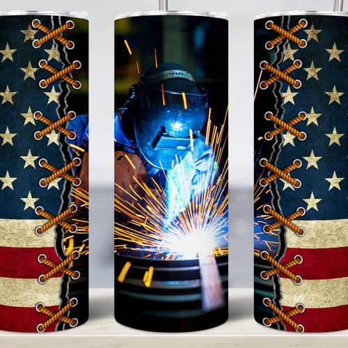 Welder 20oz Skinny Tumbler Sublimation Design for - Etsy