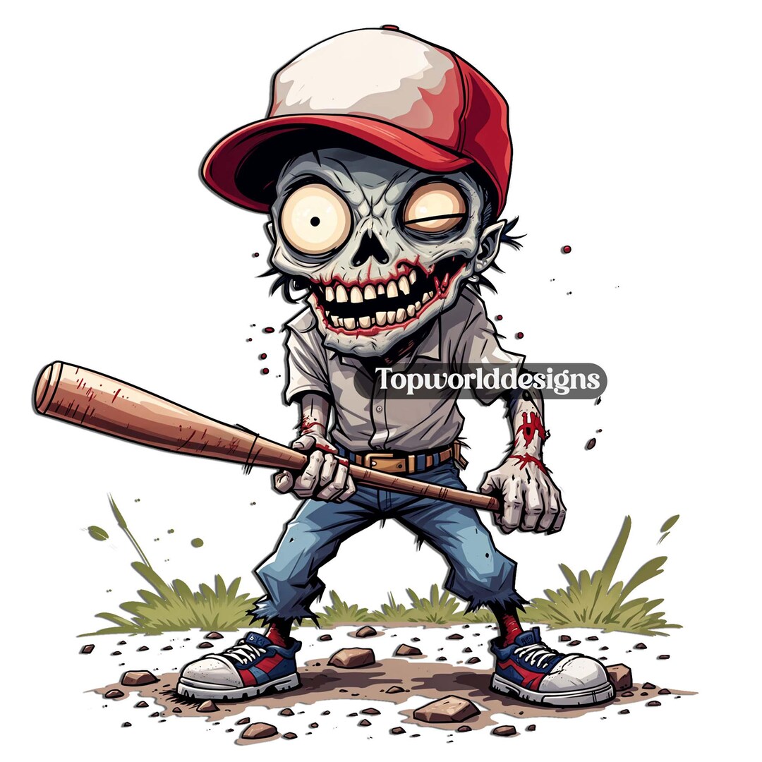 Baseball Zombie Clipart PNG, Cartoon Zombie, Baseball Player, High ...