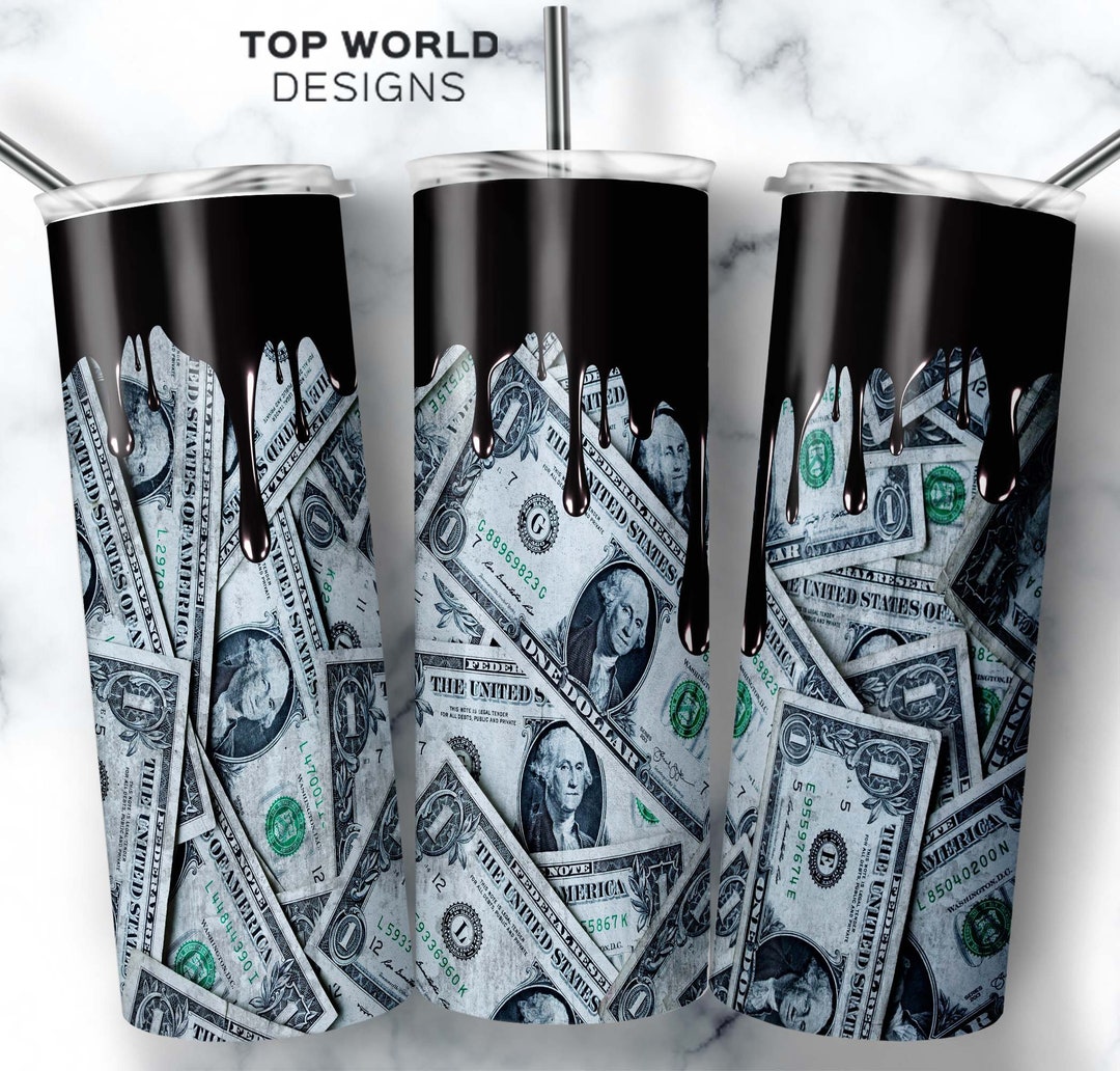 American Oil 100 Dollar Bills Tumbler, Money Tumbler, 20oz Skinny ...