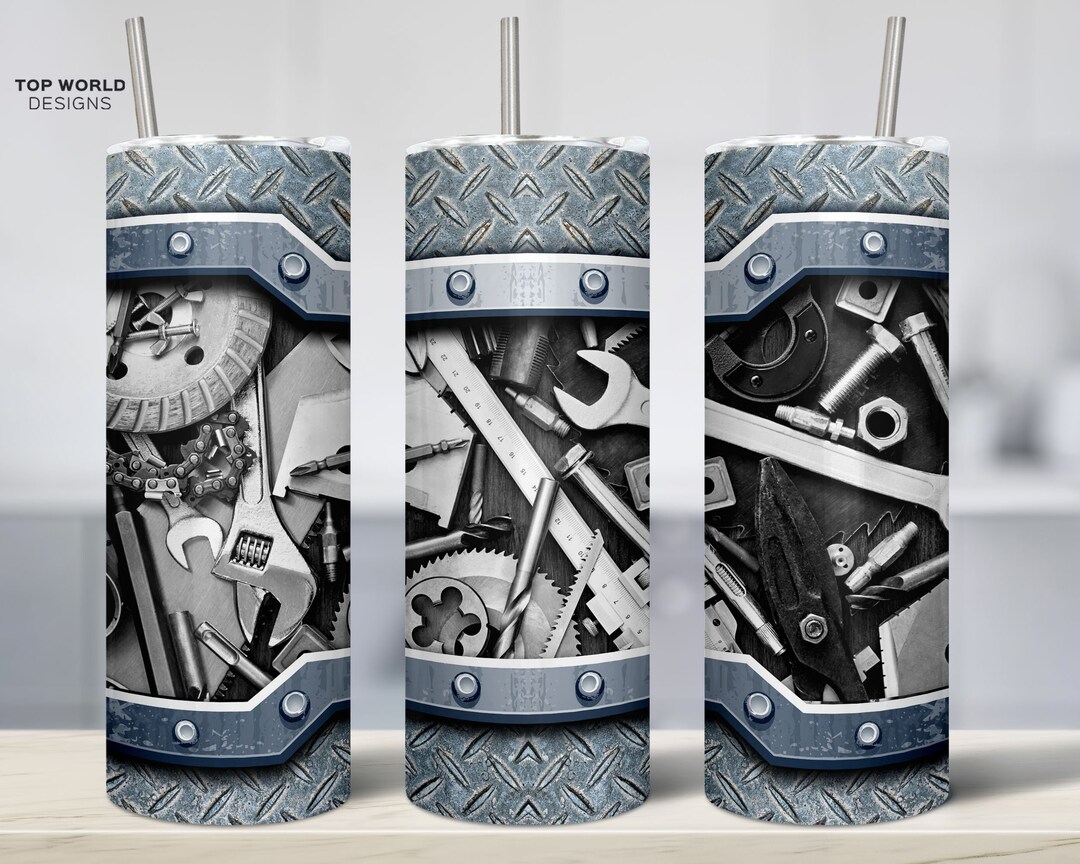 Mechanic Tool Wrench 20 Oz Skinny Tumbler Sublimation Design, Tool Box ...