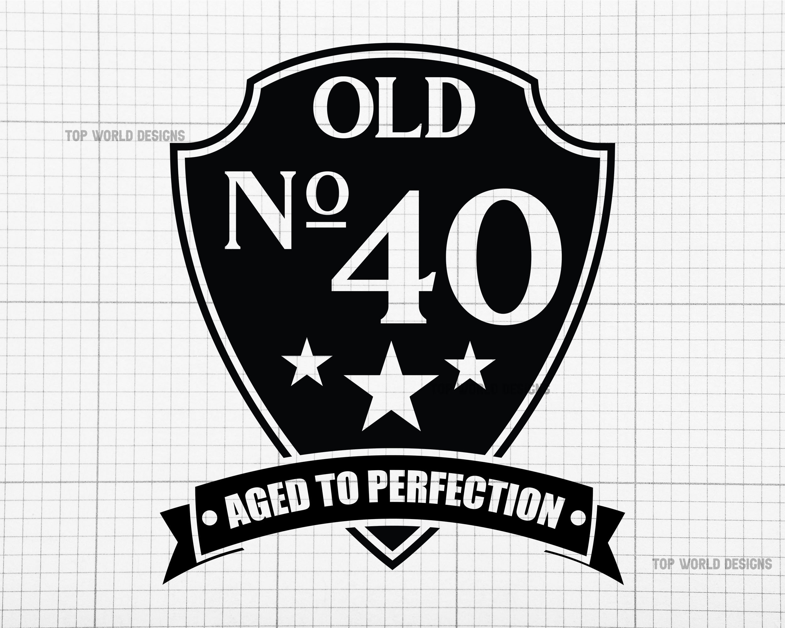 40th Birthday Shield Svg, Old Number 40 Svg, 40th Svg, 40th Cut File ...