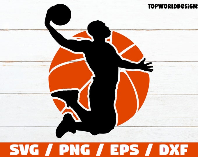 Basketball Player Against Ball Svg, Dxf, Eps, Pdf, Png, Vector Files ...