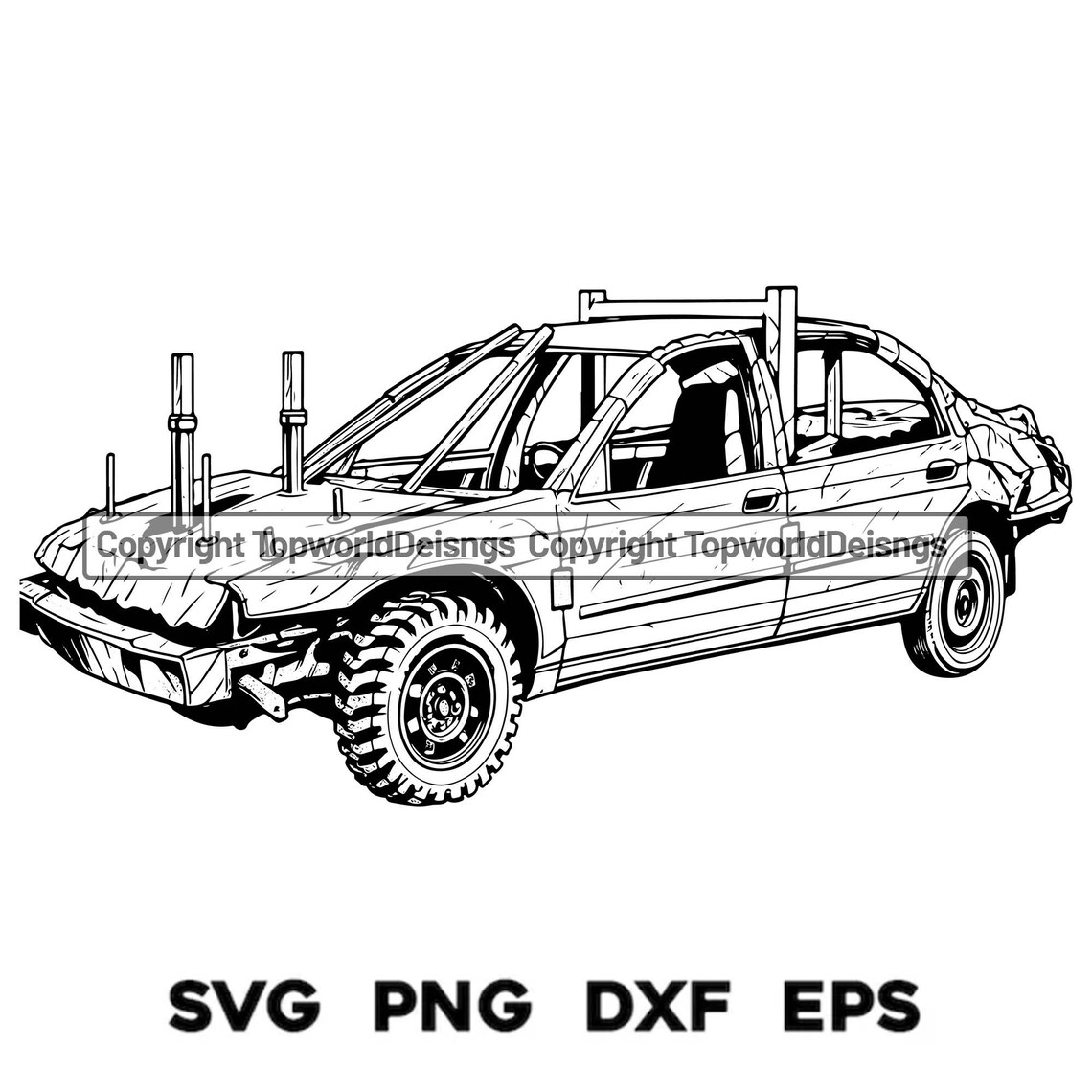 Demolition Derby Car SVG: Shirt Design, Sublimation (instant Download ...