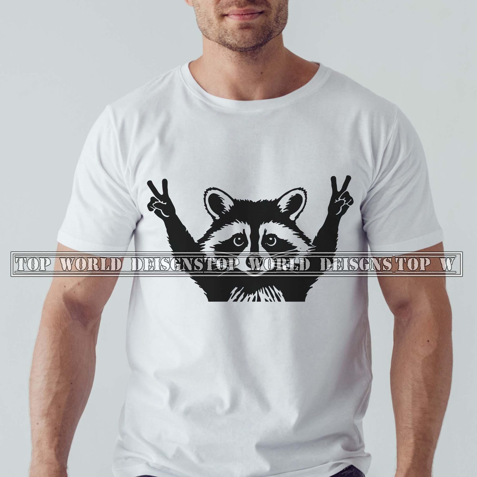 Raccoon Peace Sign Funny Raccoon V Sign Commercial Cute Racoon Victoria ...