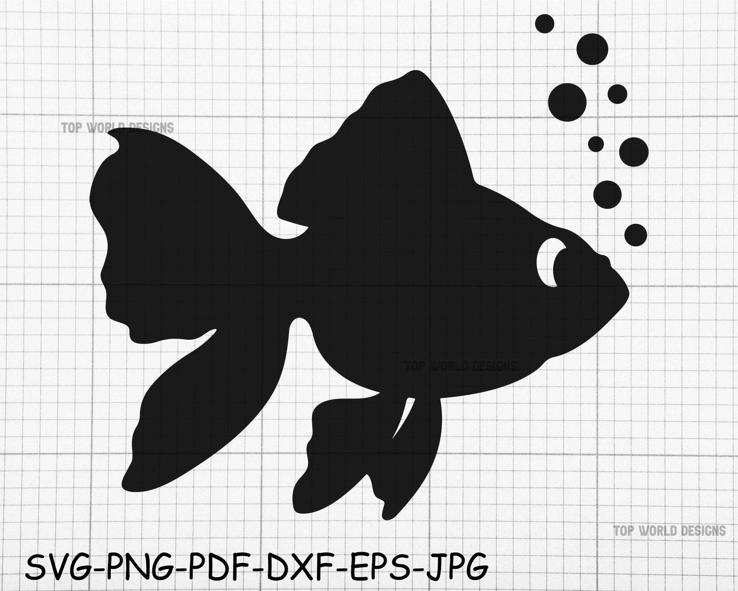 Goldfish Silhouette SVG File for Cricut and Cutting Machines - Etsy ...