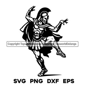 Spartan Warrior SVG: Greek Soldier Digital Art (t-shirts, Decals ...