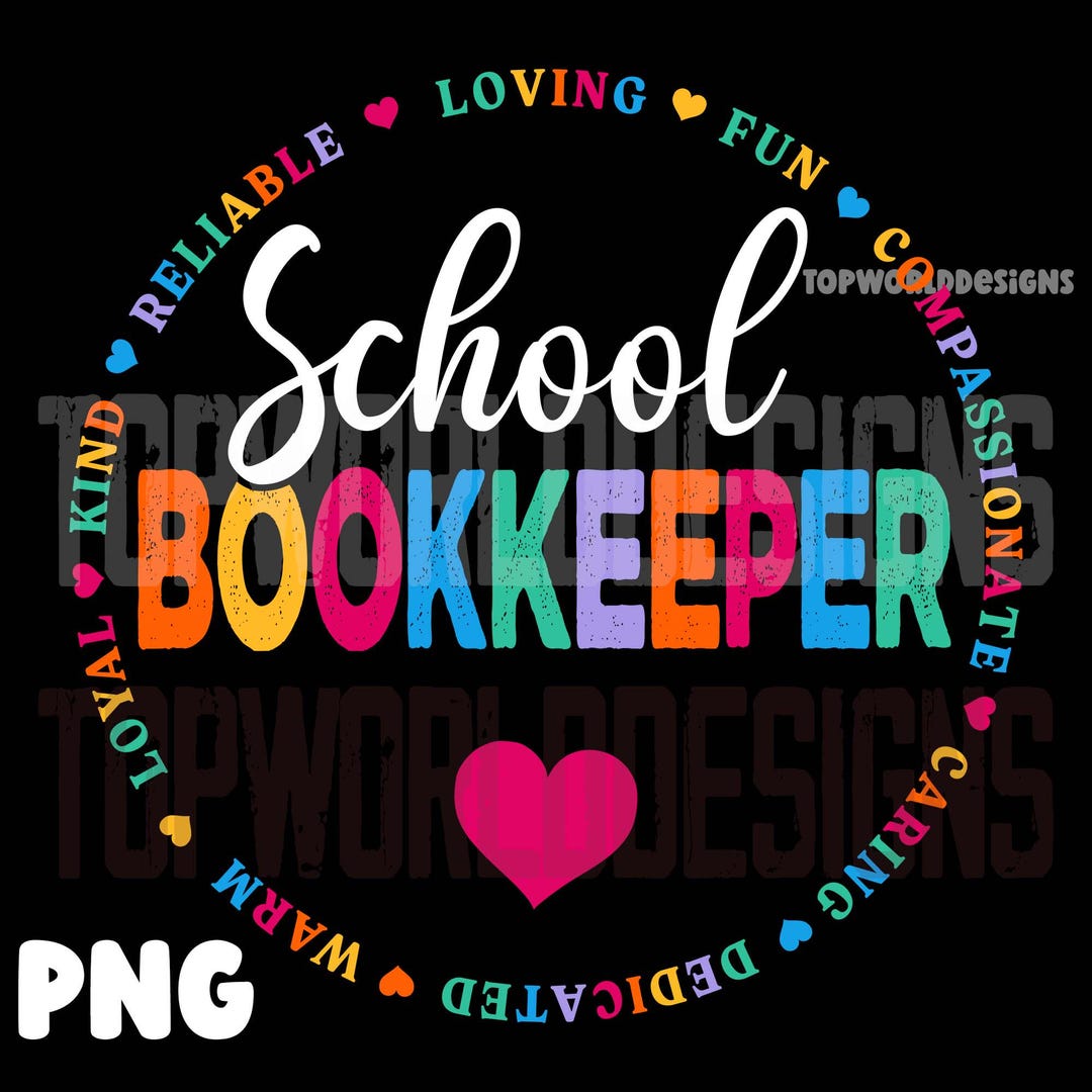School Bookkeeper PNG, Library School T Shirt , Bookkeeper Appreciation ...