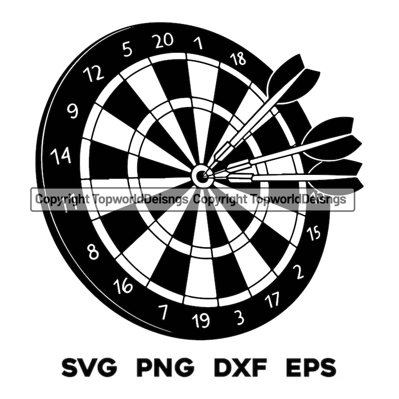 Dartboard SVG Files | Dart Bullseye Cut Files | Dartboard Vector Files ...