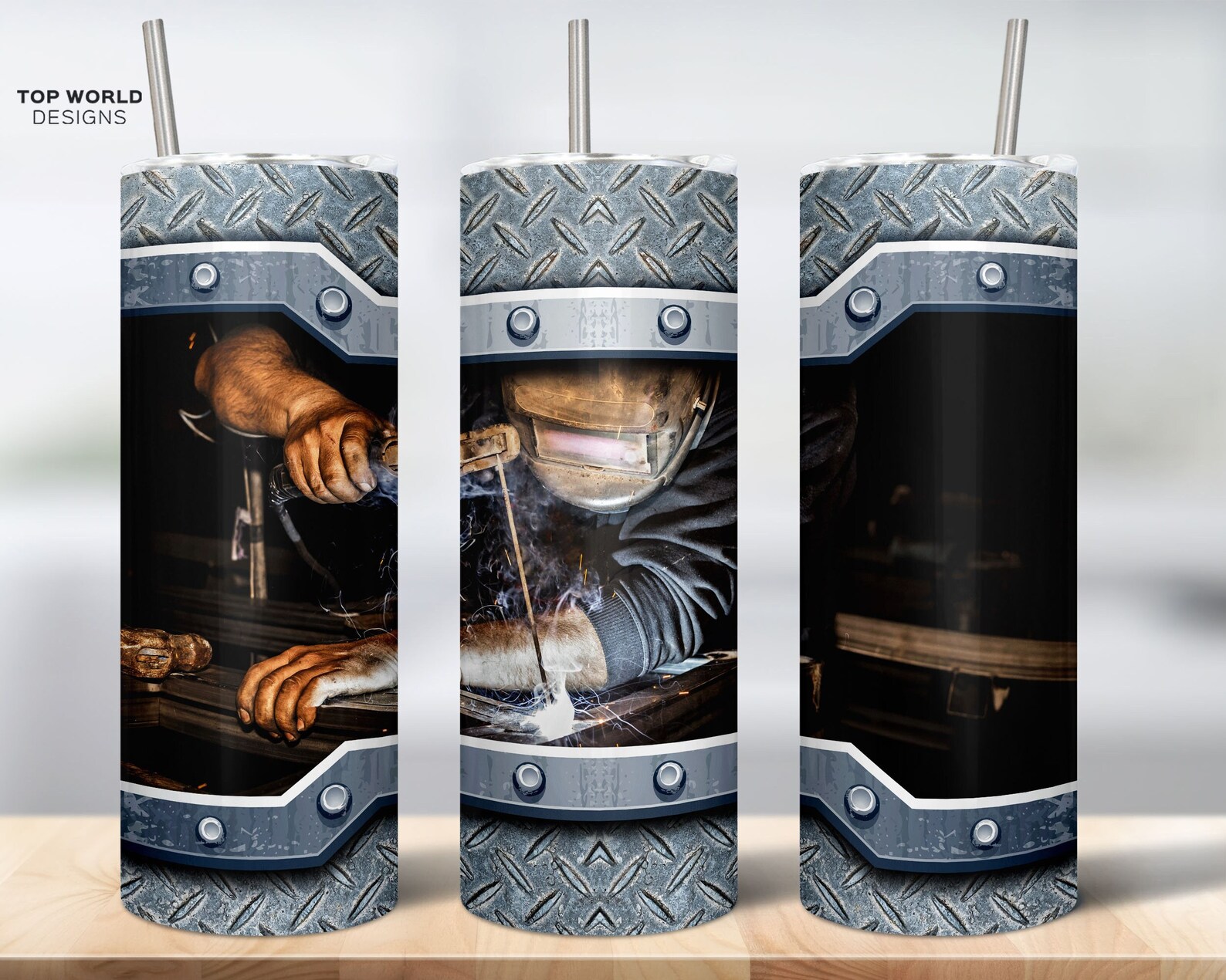 Welder Steel 20oz Skinny Tumbler Sublimation Designs Welder - Etsy