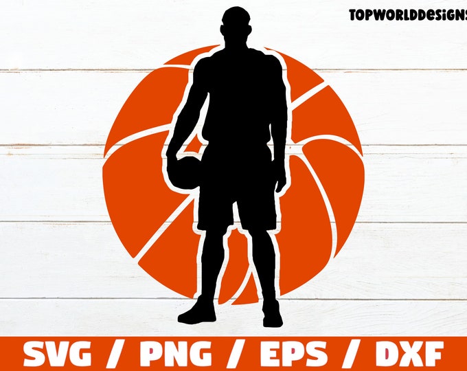 Basketball Player Against Ball Svg, Dxf, Eps, Pdf, Png, Vector Files ...