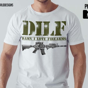 DILF Damn I Love Firearms Png, Gun American Flag, Bullet, Gun Png, 2nd ...