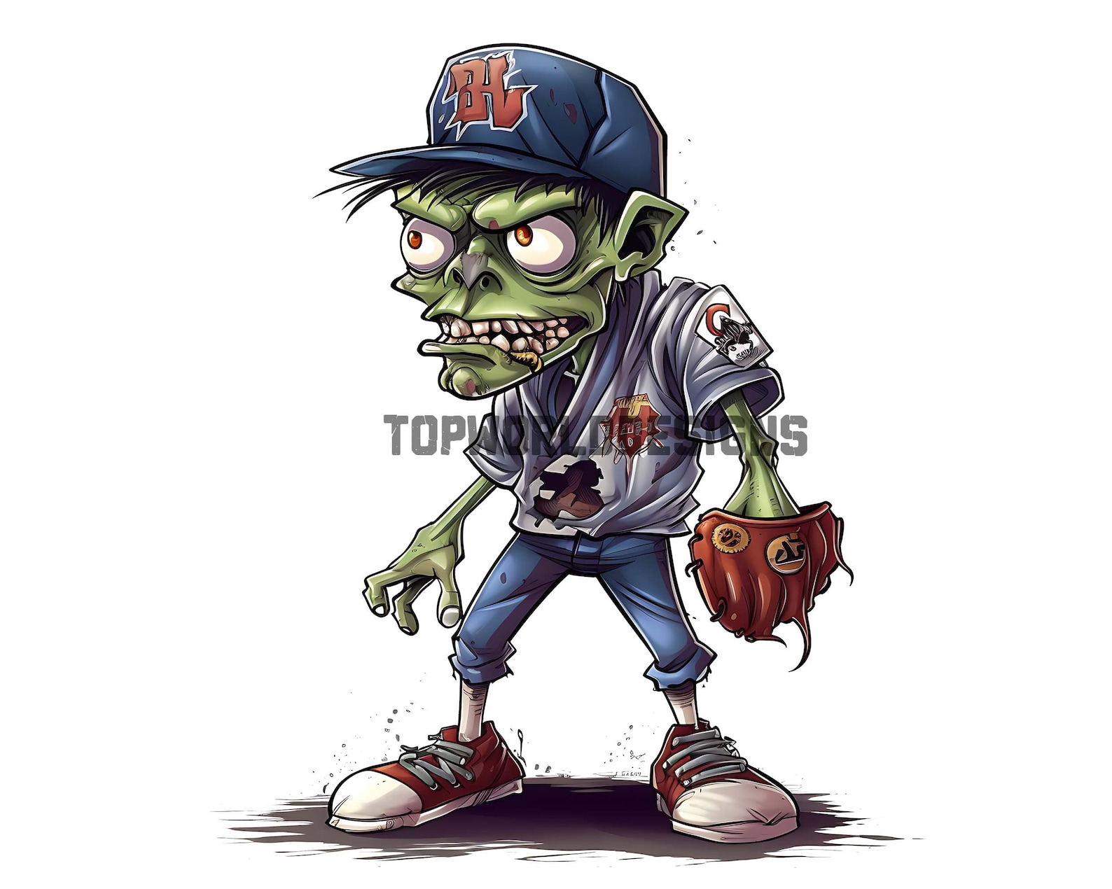 Baseball Zombie Clipart PNG, Cartoon Zombie, Baseball Player, High ...
