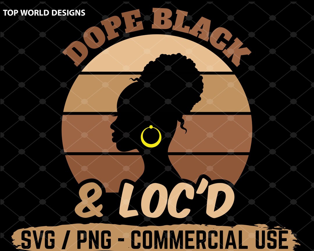 Loc Hair SVG File for Cricut Silhouette, Natural Hair Svg, for the ...