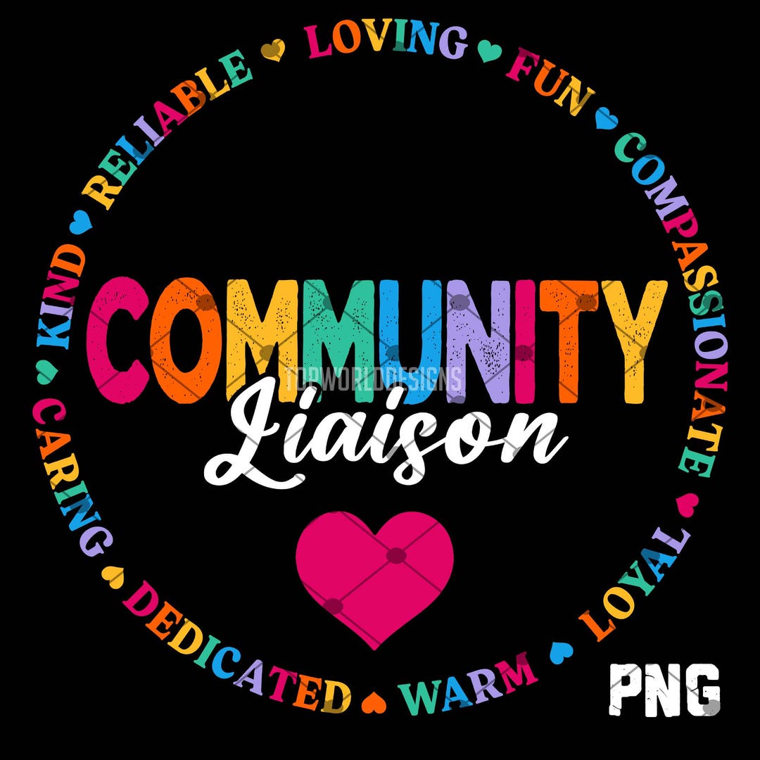 Community Liaison PNG: School Staff Sublimation Design (digital ...