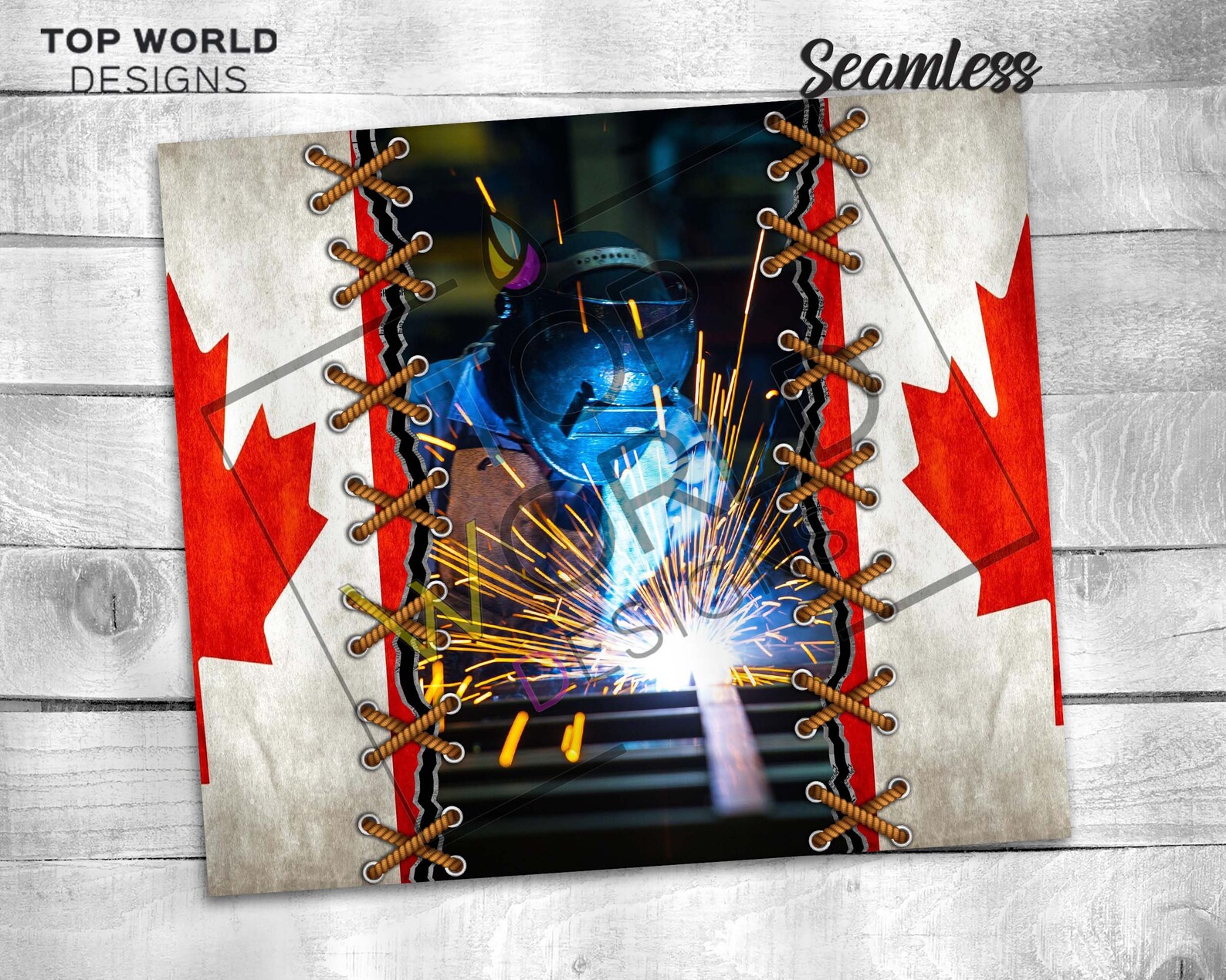Canadian Welder 20oz Skinny Tumbler Sublimation Designs, Welder for ...