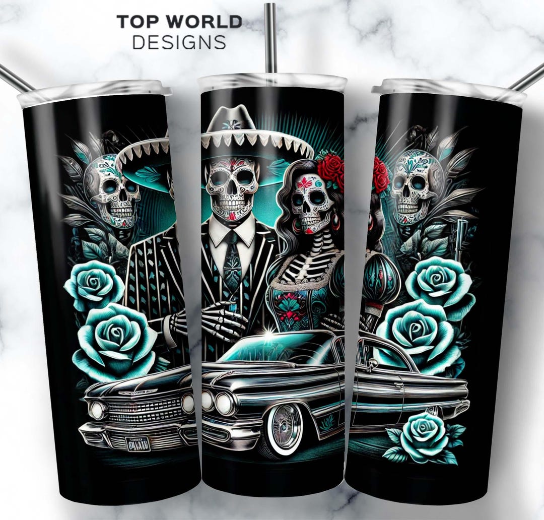 LA Chicano Girl Couple Cholo Couple 20oz Tumbler Wrap, Chicano Mexican ...