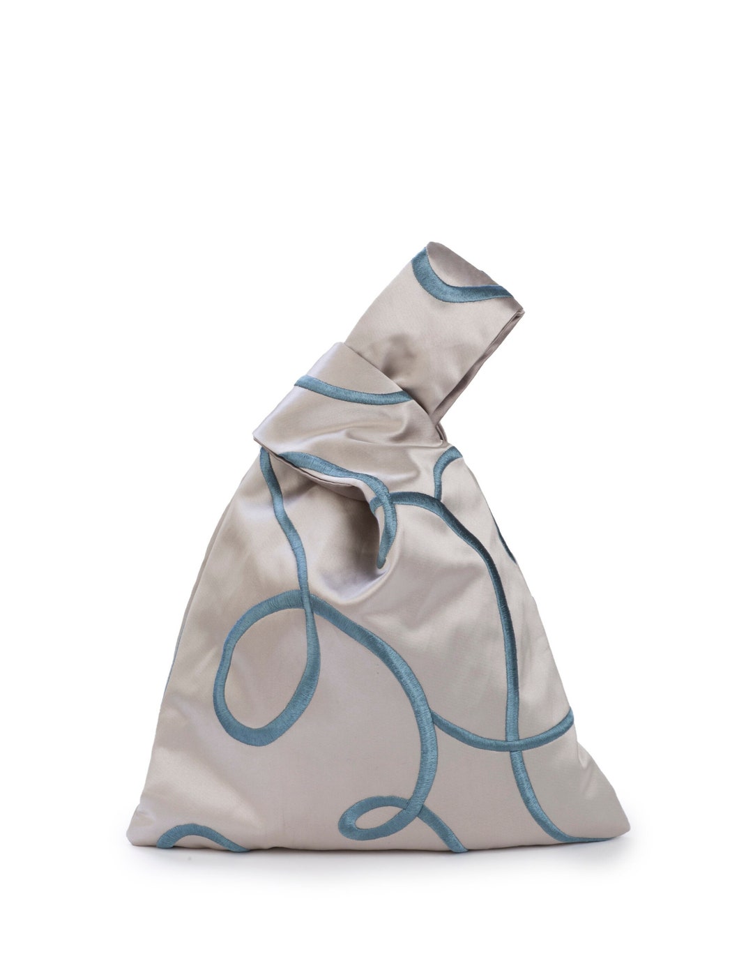 Knot Bag, Satin Bag, Japanese Bag, Handmade Bag, Wrist Bag, Japanese ...