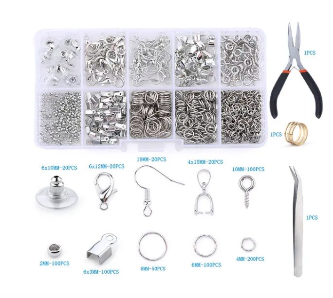 Jewelry Making Supplies Kit - Alloy Accessories, Copper Wire, Open Jump ...