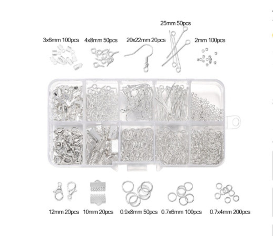 300 Piece Earring Making Kit - Multicolor Hypoallergenic Hooks, Jump ...