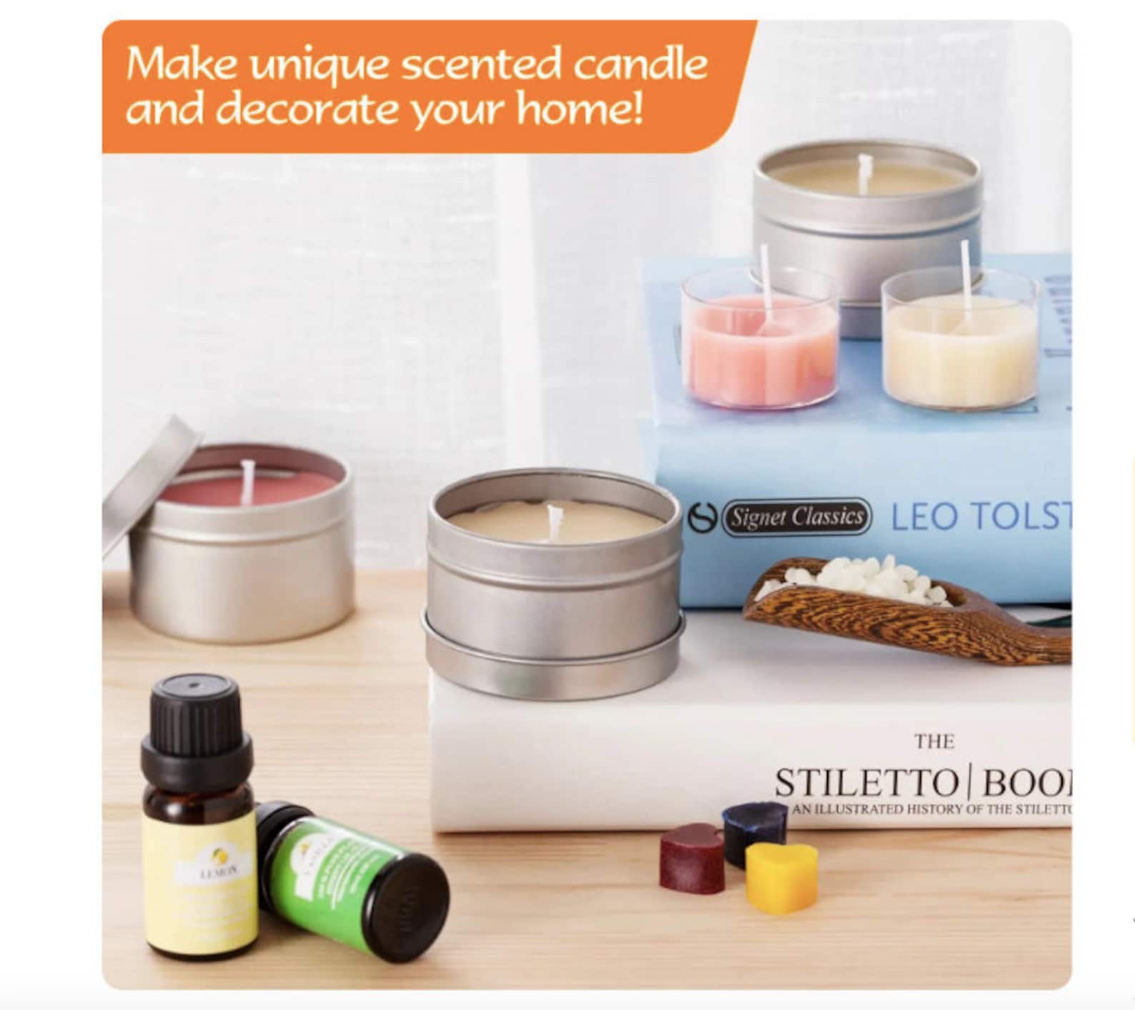 DIY Soy Candle Making Starter Kit With Easy Pour Pot, Fragrance Oils ...