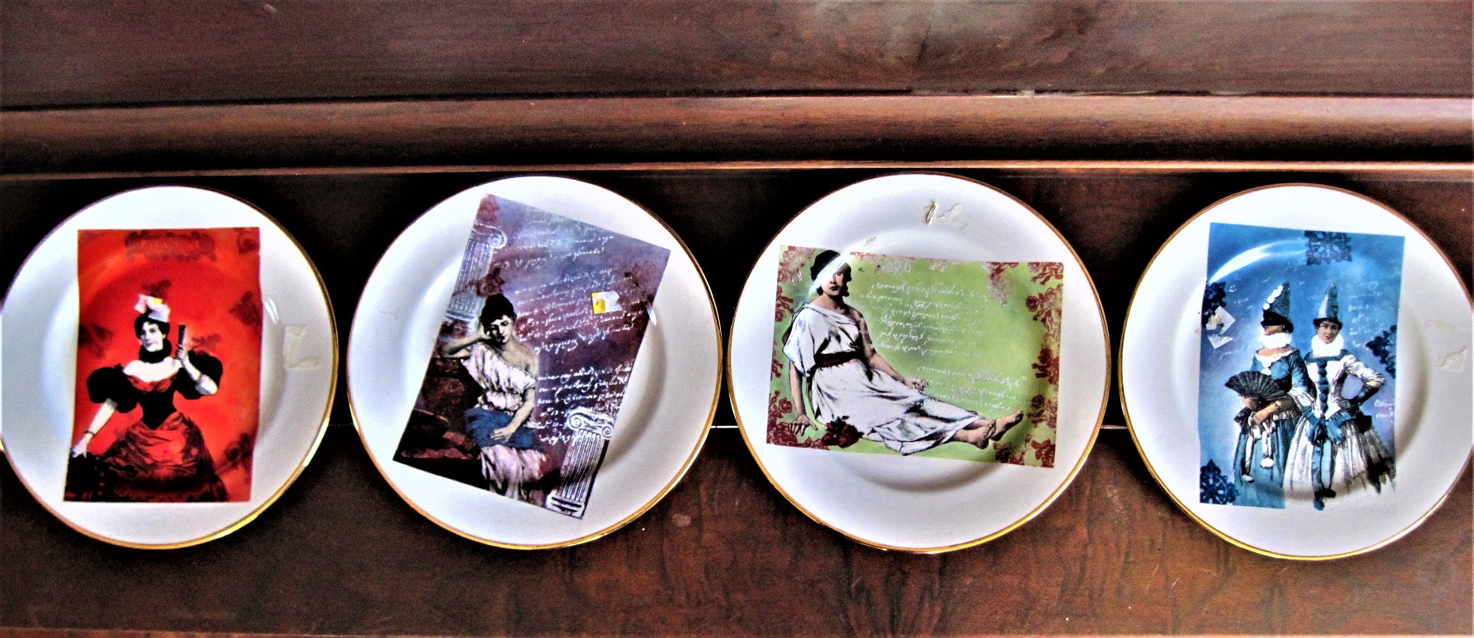 Vintage Moulin Rouge Dessert Plates - Etsy