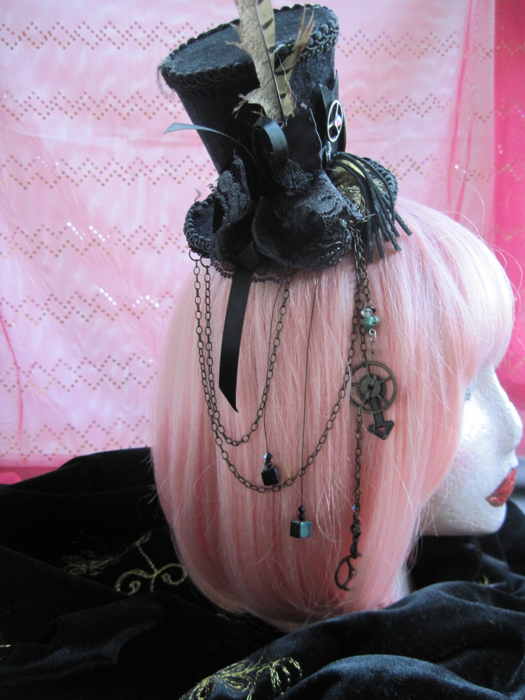 Steampunk Goth Neovictorian Fascinator Hair Accessory - Etsy