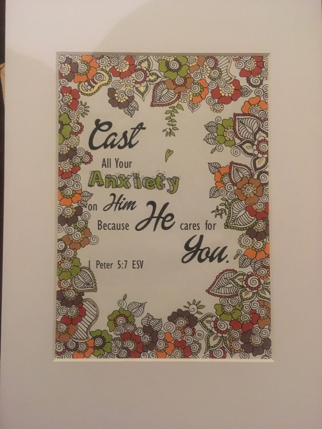 A5 Framed Bible Verse With Henna Style Eastern Border - Etsy