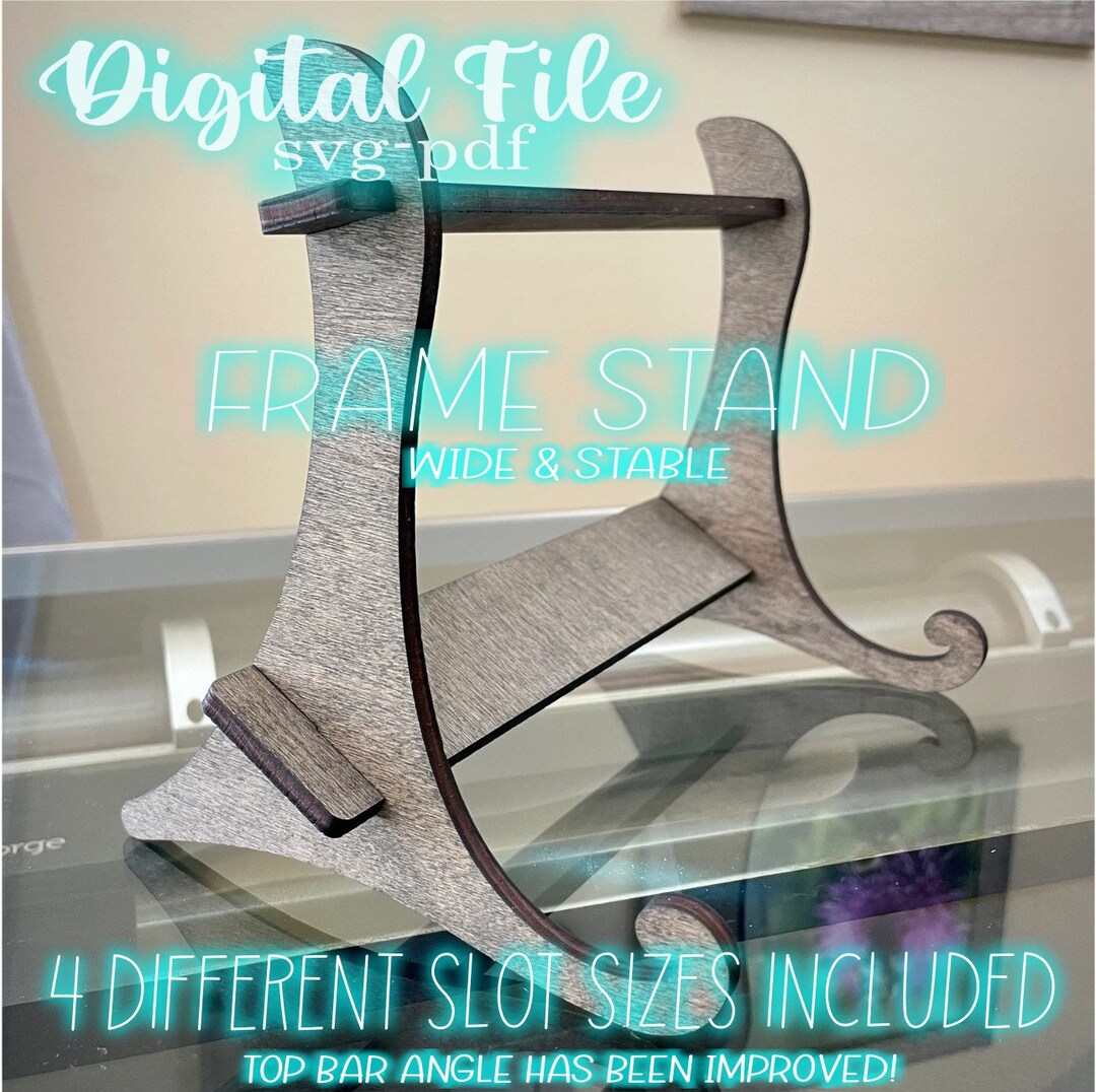 FRAME EASEL STAND Svg Pds Digital File Download Wide and Stable Display ...