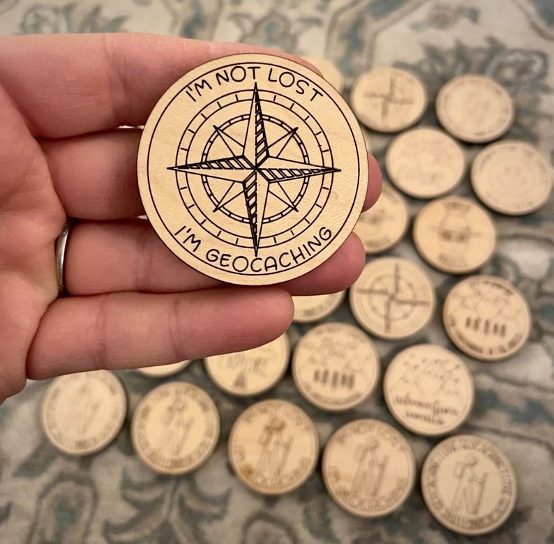 GEOCACHING SWAG TOKENS Svg Pdf Cut File Tradeable Coins Round Tftc ...