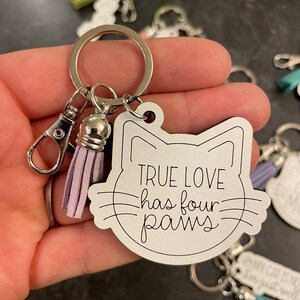 Cat Lover Keychain - Choose Your Design - Cat Owner Paw Prints Toe ...