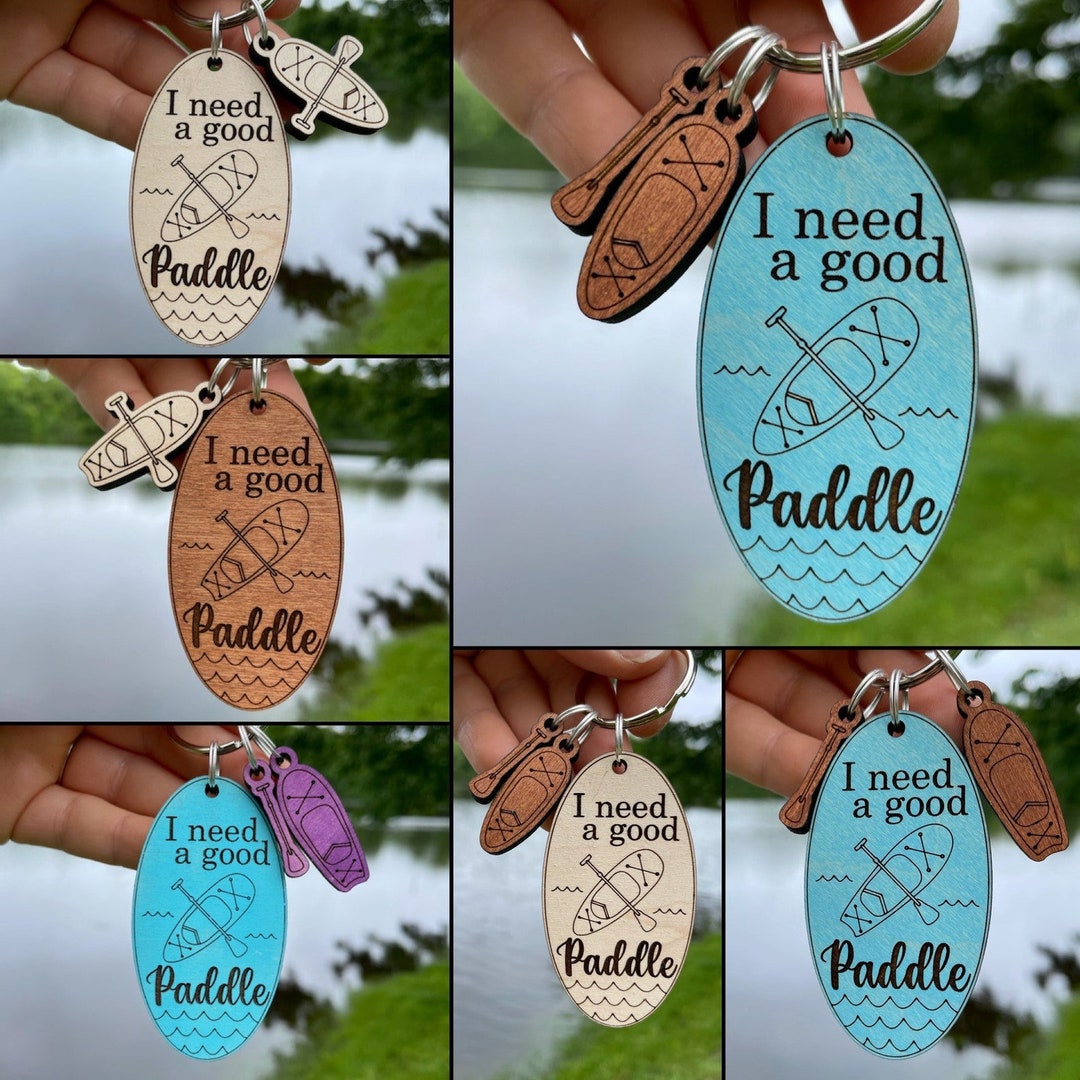 PADDLE BOARD KEYCHAIN "i Need a Good Paddle" Keychain With Charms ...