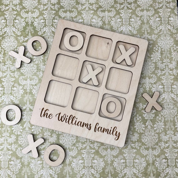 Personalized Tic Tac Toe Choose Letters & Engraving XO | Etsy