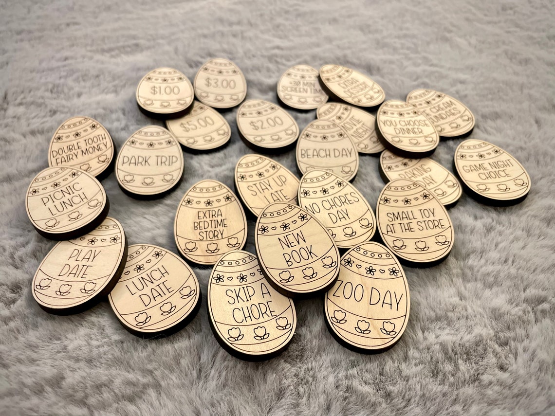 EASTER BASKET TOKENS Svg Pdf Cut File Easter Egg Prizes Reward Coins ...