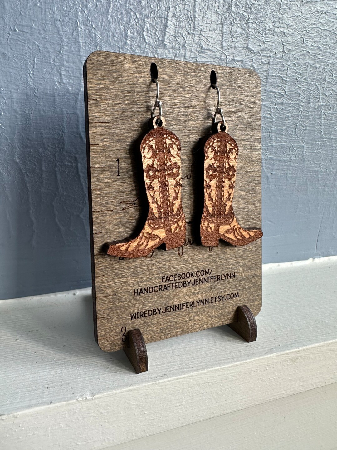Cowboy Boot Earrings, Cowgirl Laser Cut and Engraved Acrylic ...