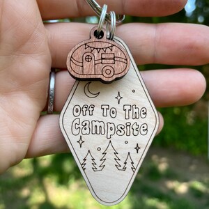 Off to the Campsite KEYCHAINS -or Car Charm-you Choose the Charm ...