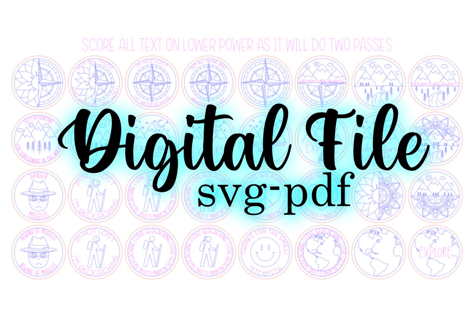 GEOCACHING SWAG TOKENS Svg Pdf Cut File Tradeable Coins Round Tftc ...