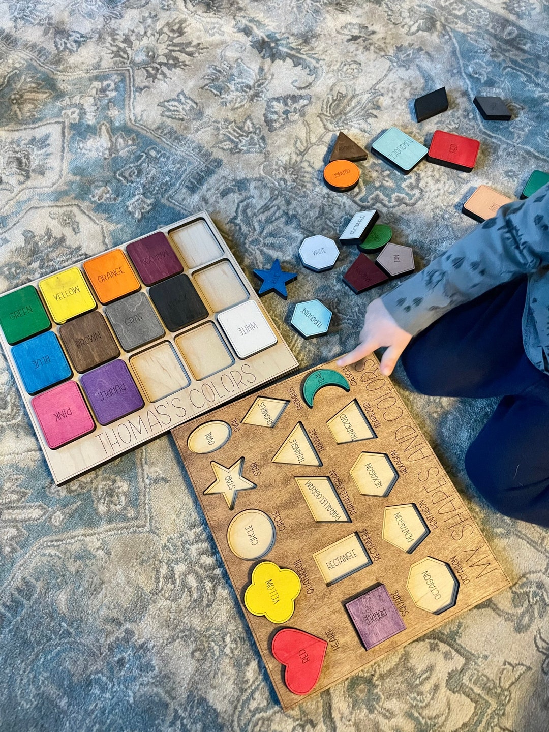 COLORS & SHAPES PUZZLES 3 Puzzles Included Kids Puzzles Learning Toy ...