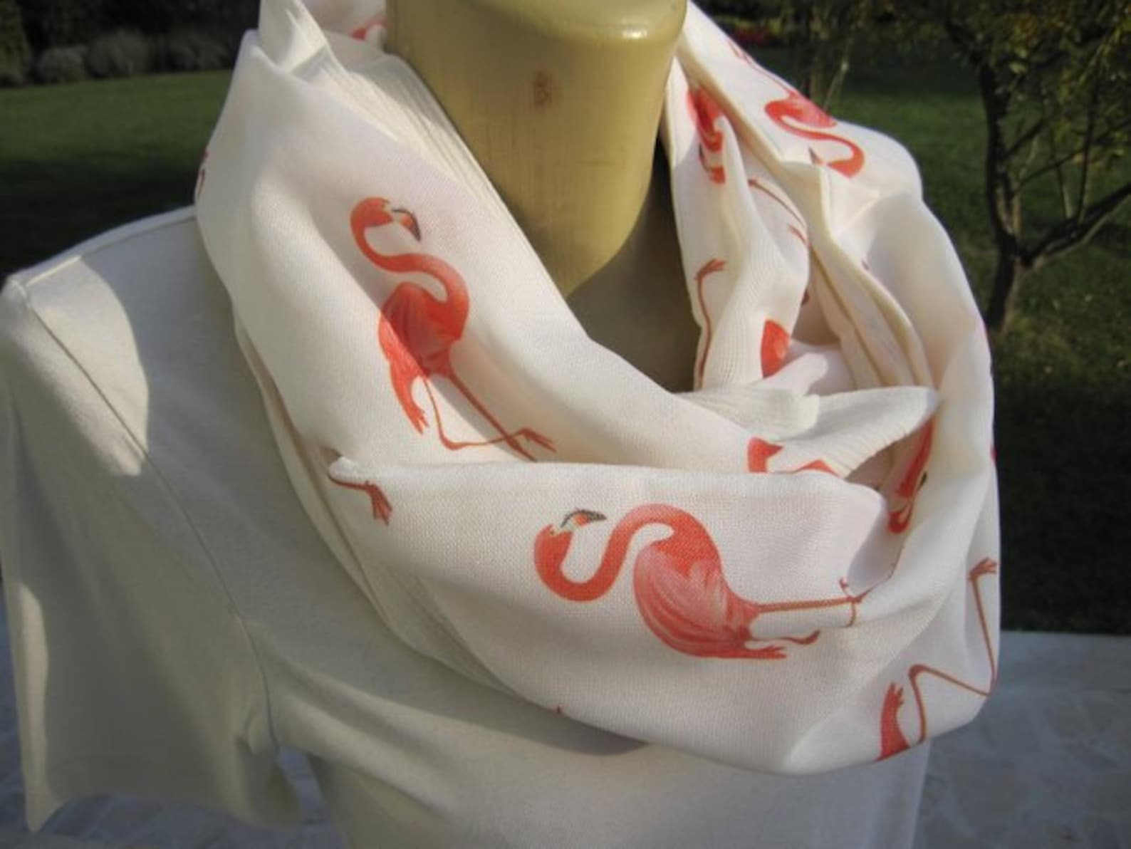 Pink Flamingo Scarf EXPRESS SHIPPING Holiday Fashion - Etsy