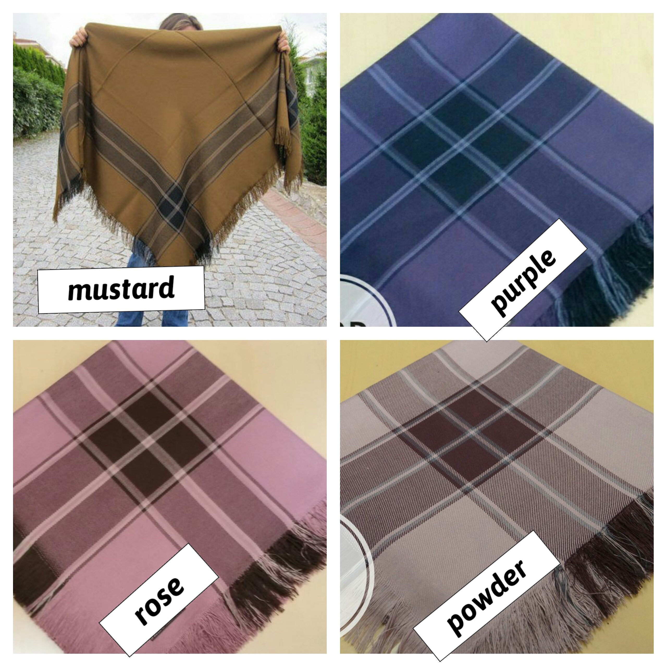 Plaid Blanket Scarf-mustard Burgundy Red Mink Blue Tartan Plaid Flannel ...