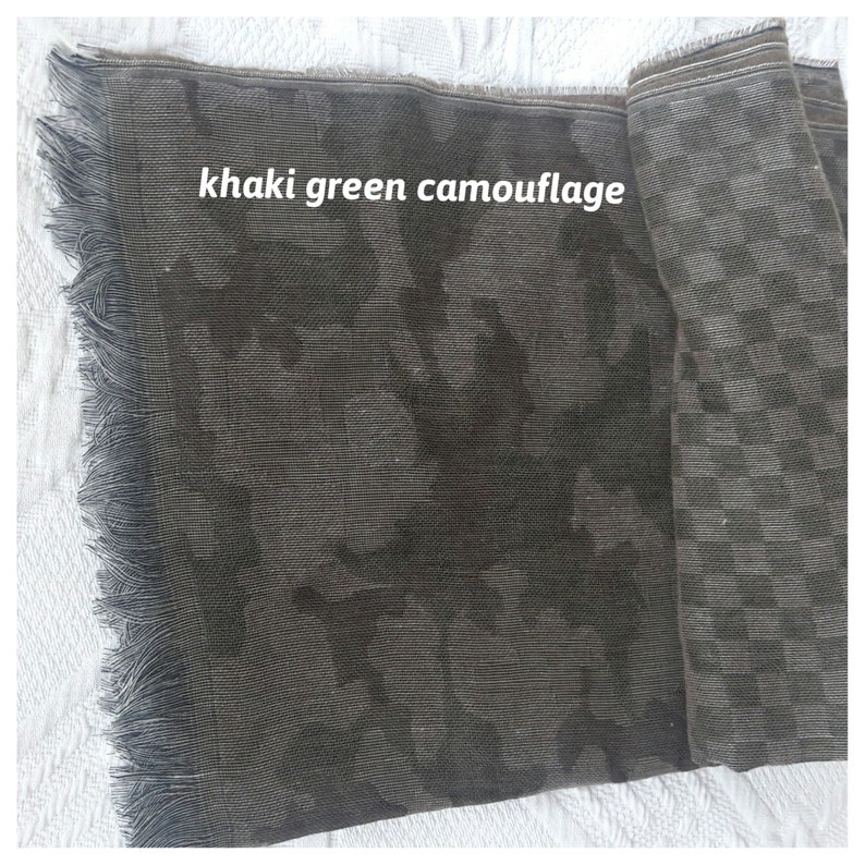 Camo Scarf Camouflage Scarf Plaid Scarf Gray Khaki Army - Etsy