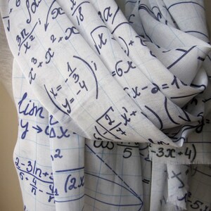Mathematics Scarf, Math Book Scarves, Gift for Her Him.geometry Sign ...