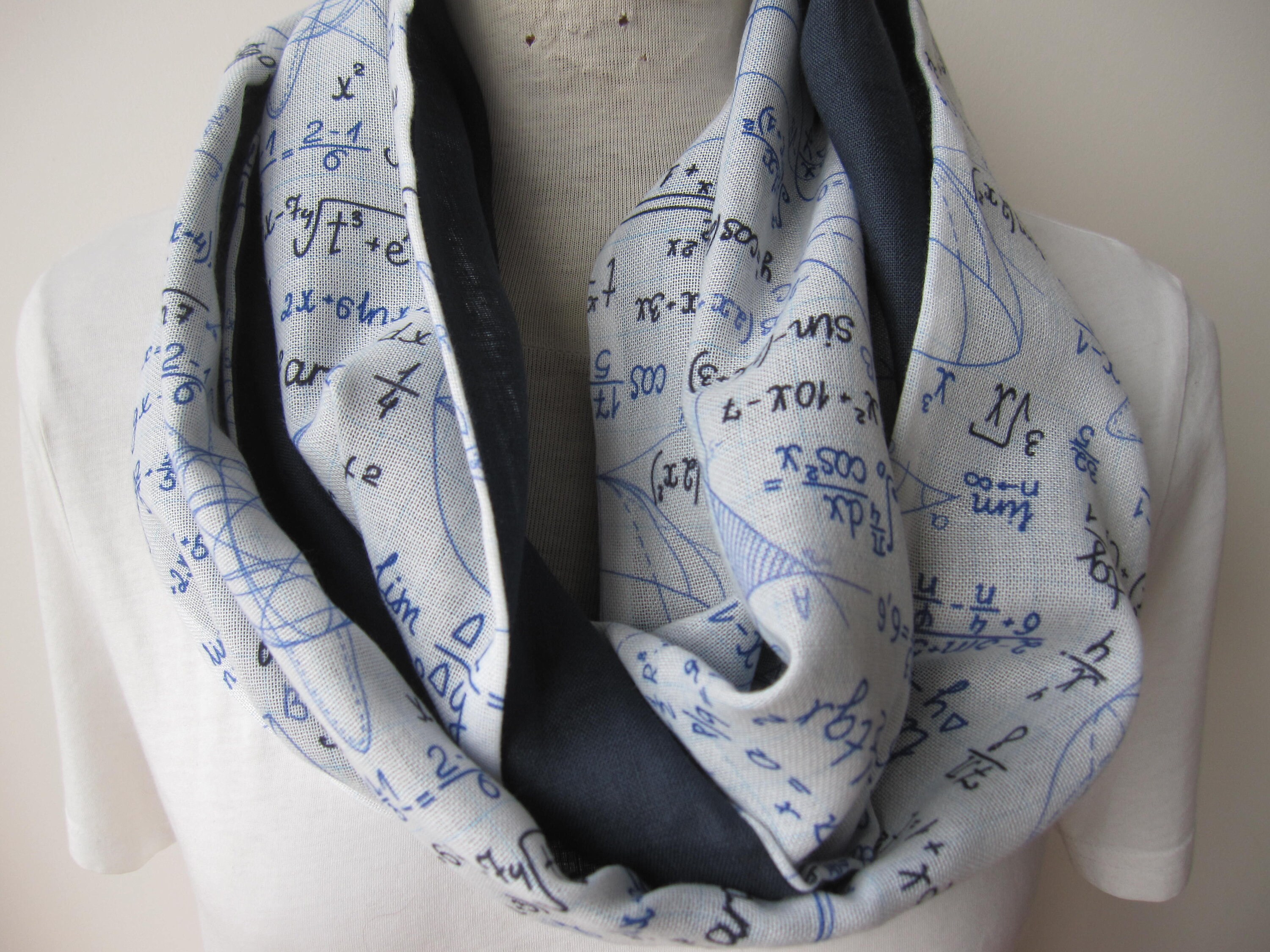 Math Book Scarf Math Gift for Men Women-mathematics Print Infinity ...
