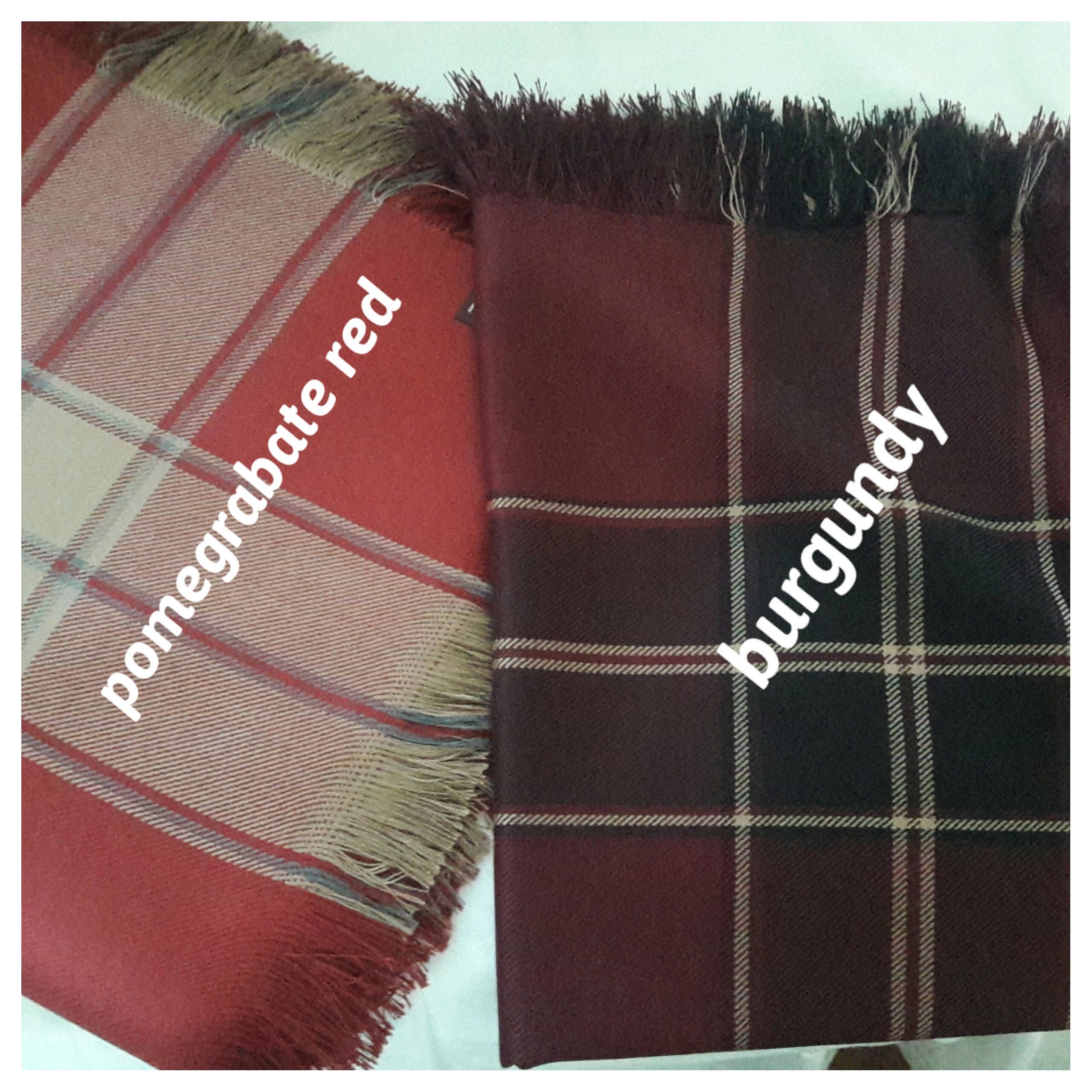 Plaid Blanket Scarf-mustard Burgundy Red Mink Blue Tartan Plaid Flannel ...
