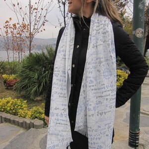 Mathematics Scarf, Math Book Scarves, Gift for Her Him.geometry Sign ...