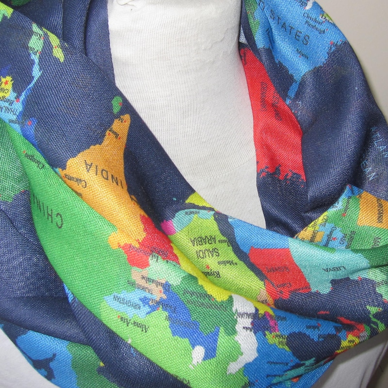 Map Scarf - Etsy