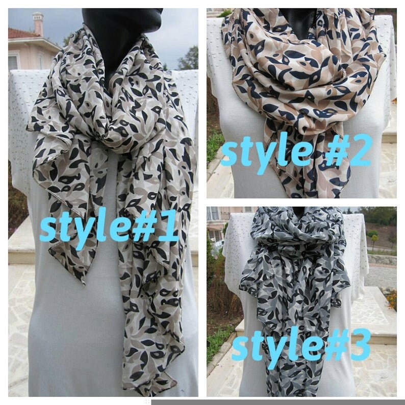 Leaf Pattern Scarf-pastel Color Women's Scarves Fall - Etsy